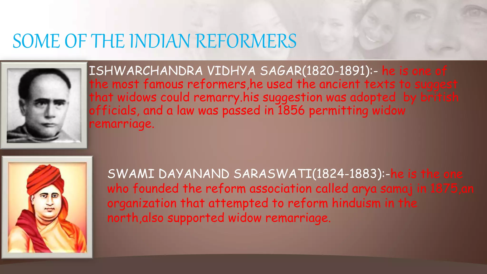 women caste and reform PPT | PPTX