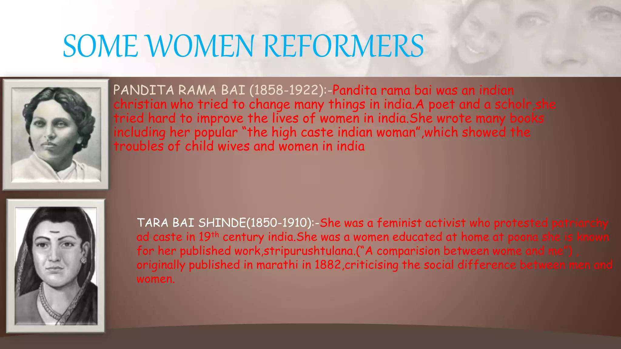 women caste and reform PPT | PPTX