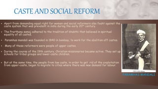women caste and reform PPT | PPTX