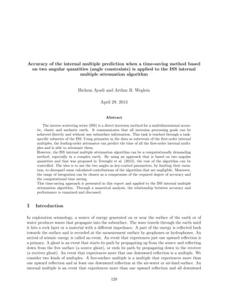 Accuracy of the internal multiple prediction when a time-saving method based on two angular ...
