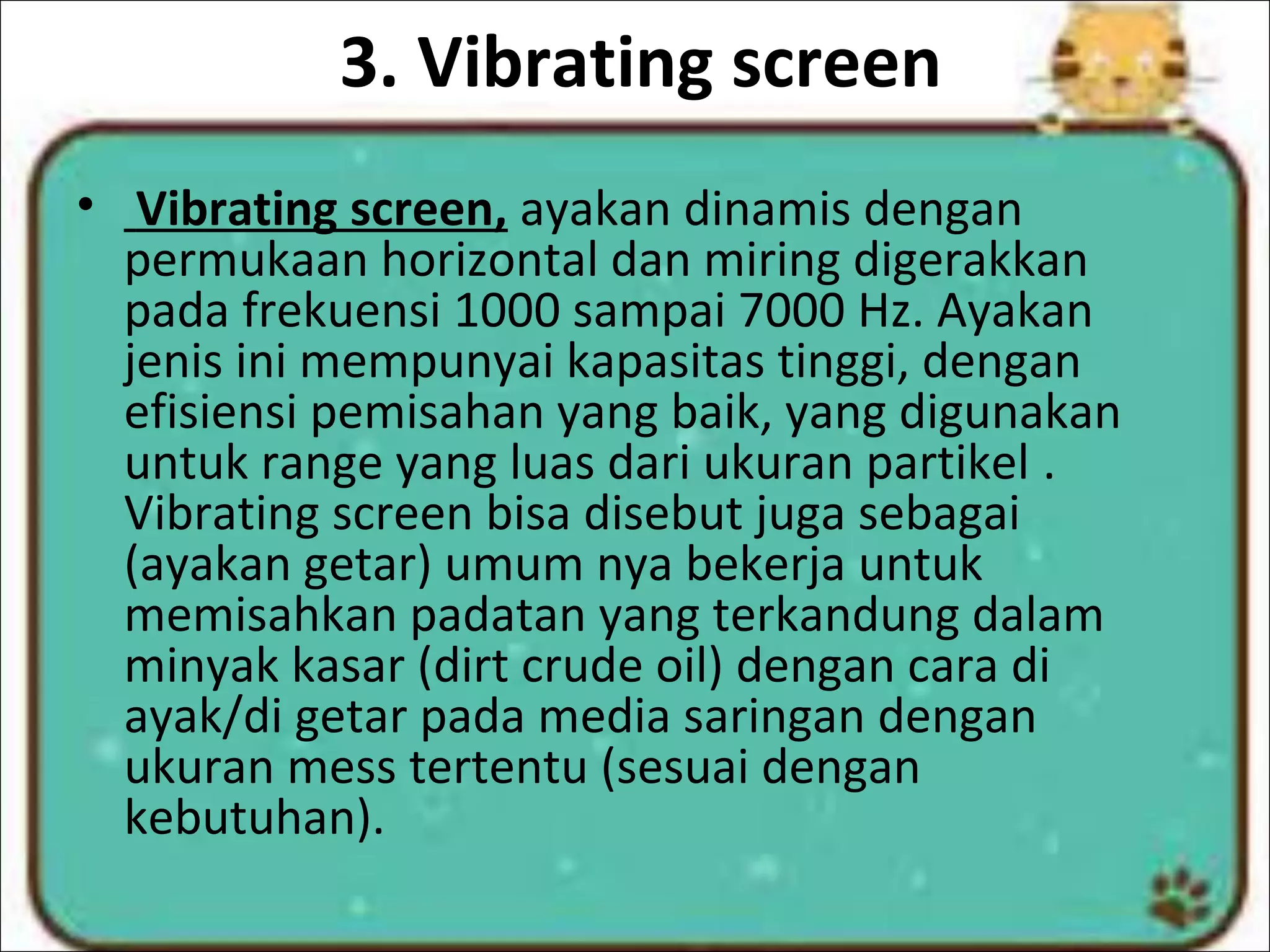 "peralatan pemisahan" Ayakan | PPT