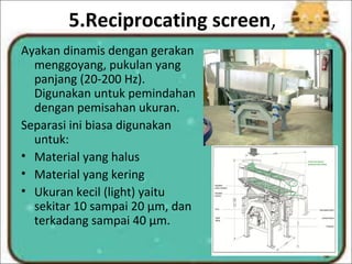 "peralatan pemisahan" Ayakan | PPT