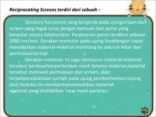 "peralatan pemisahan" Ayakan | PPT