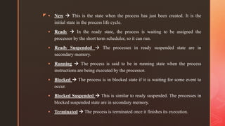 States of a Process in Operating Systems | PPTX