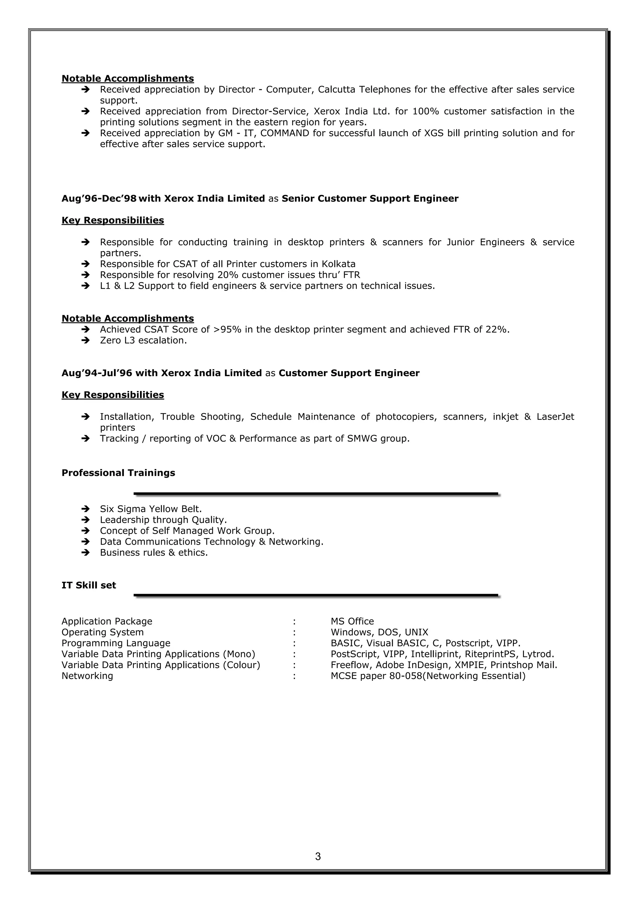 Career Snapshot | PDF