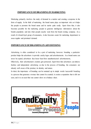 Project on Branding | Branding of ridege e solution | DOCX
