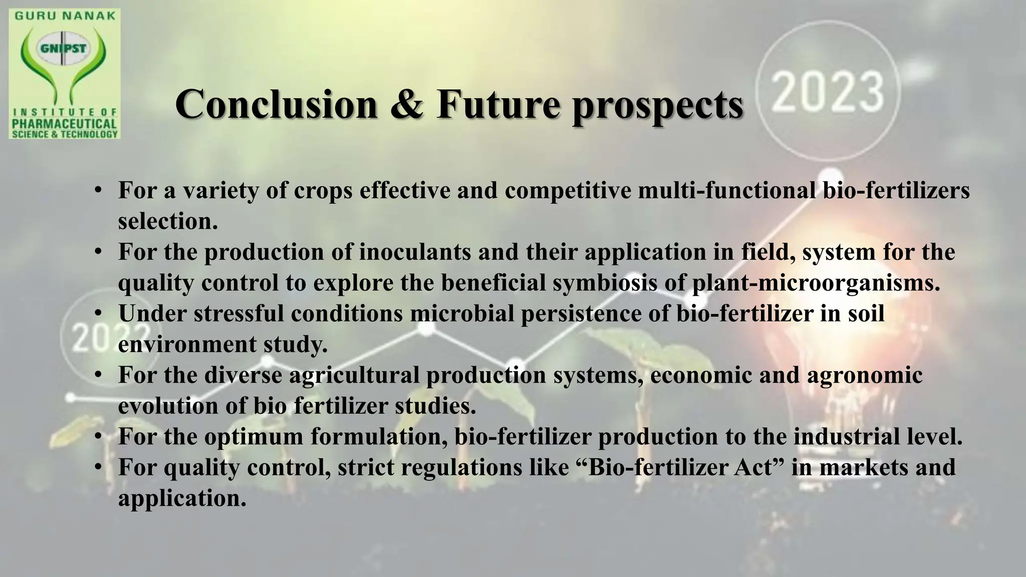 Role of bio fertilizers in sustainable organic agricultural development ...