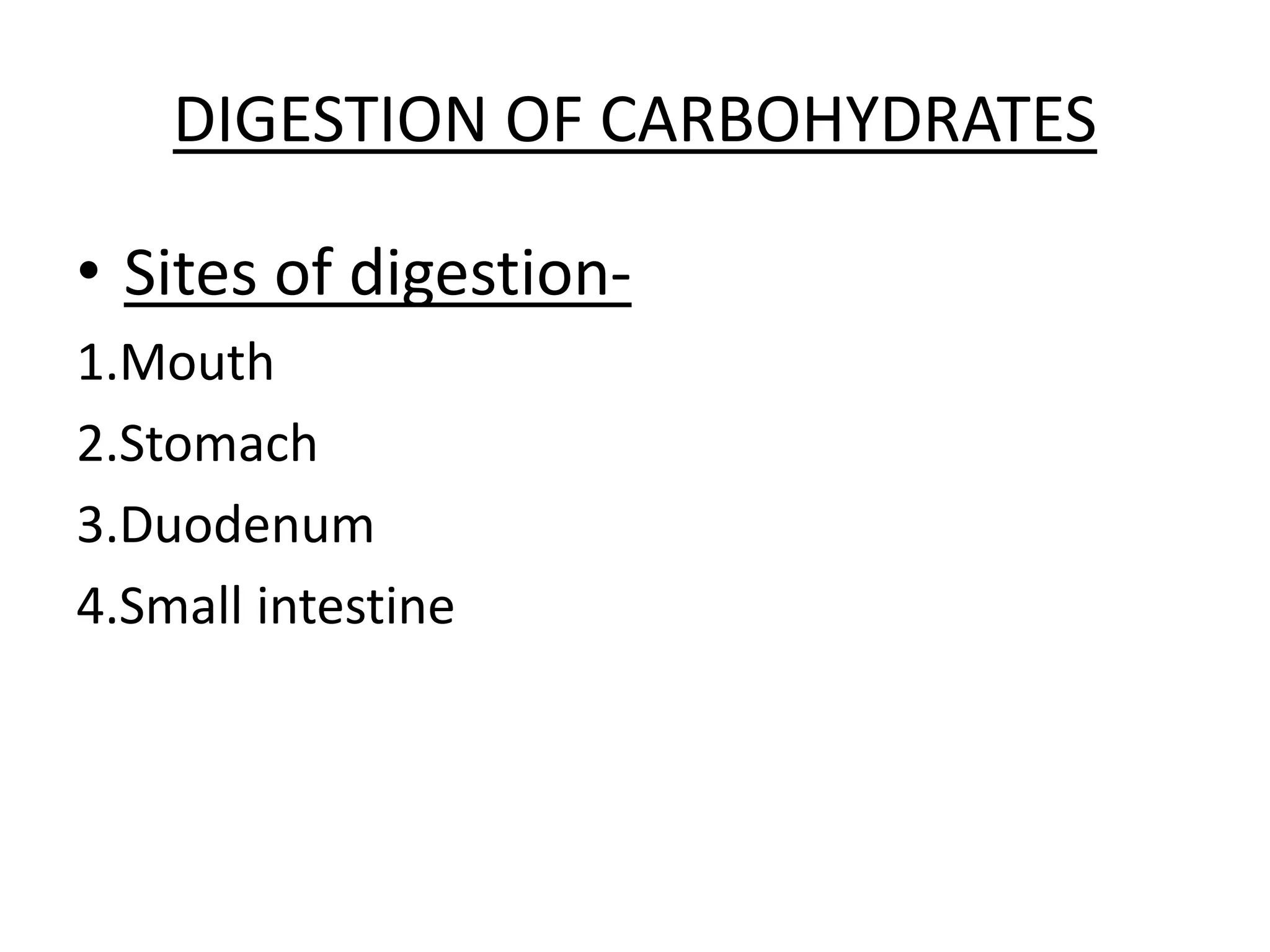 Digestion of carbohydrates | PPTX