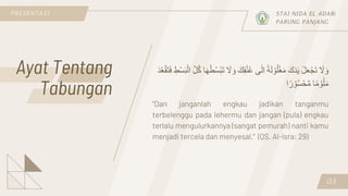 Ayat-ayat tentang Tabungan dan Investasi dalam Al-Quran - Marsal Shibgaturrachman.pptx