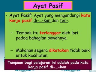 Ayat aktif dan ayat pasif | PDF