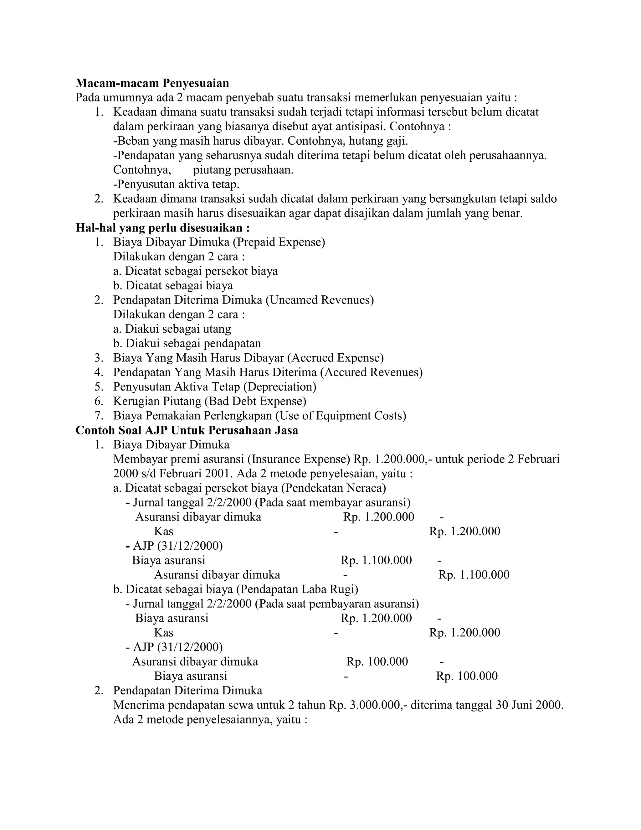 Ayat jurnal penyesuaian | DOCX
