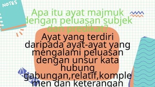 Ayat majmuk dengan peluasan subjek dan predikat tahun 5.pptx