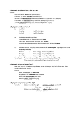 Ayat pasif dan aktif | DOC