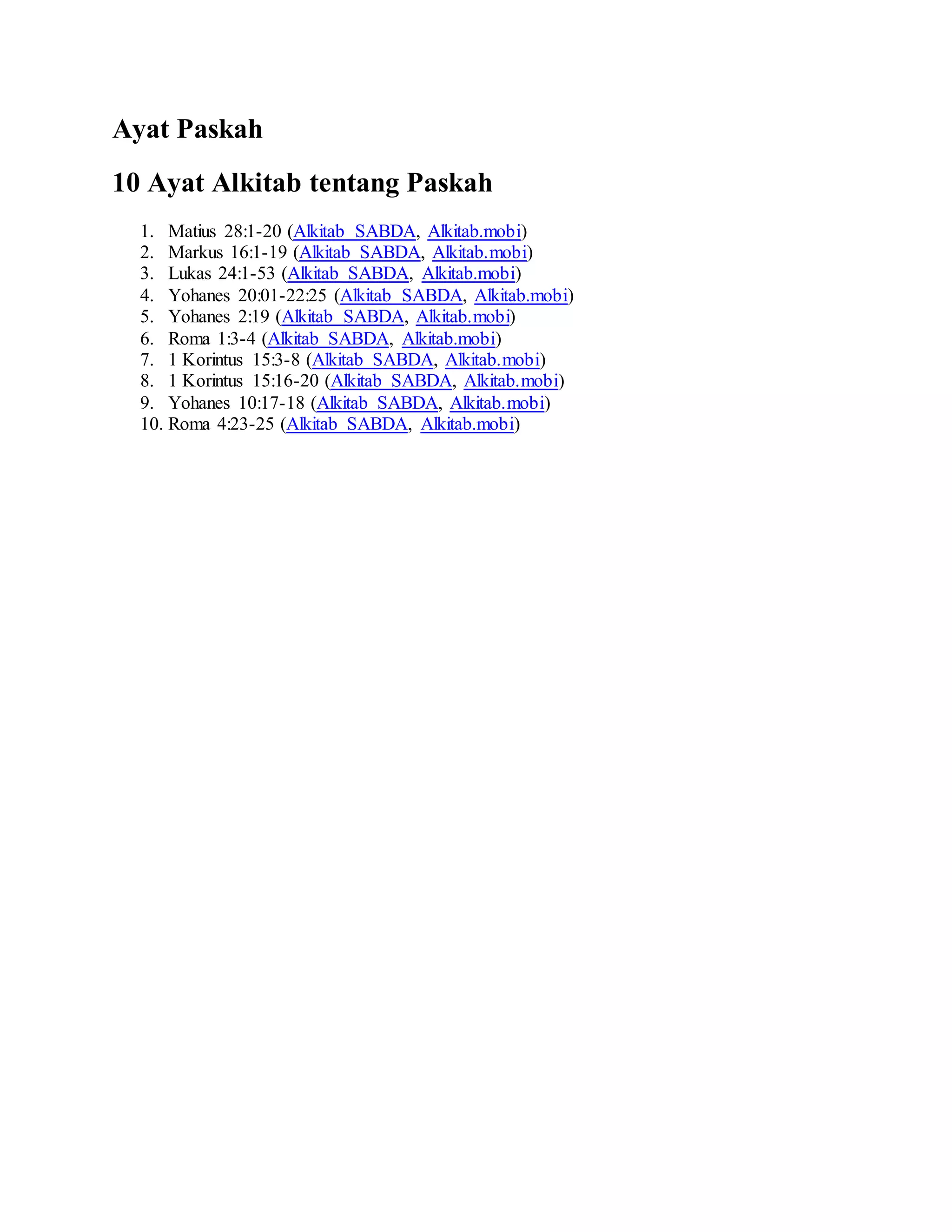 Ayat paskah | PDF