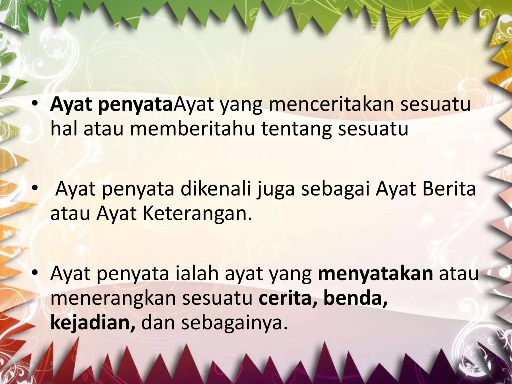 Ayat penyata | PPTX