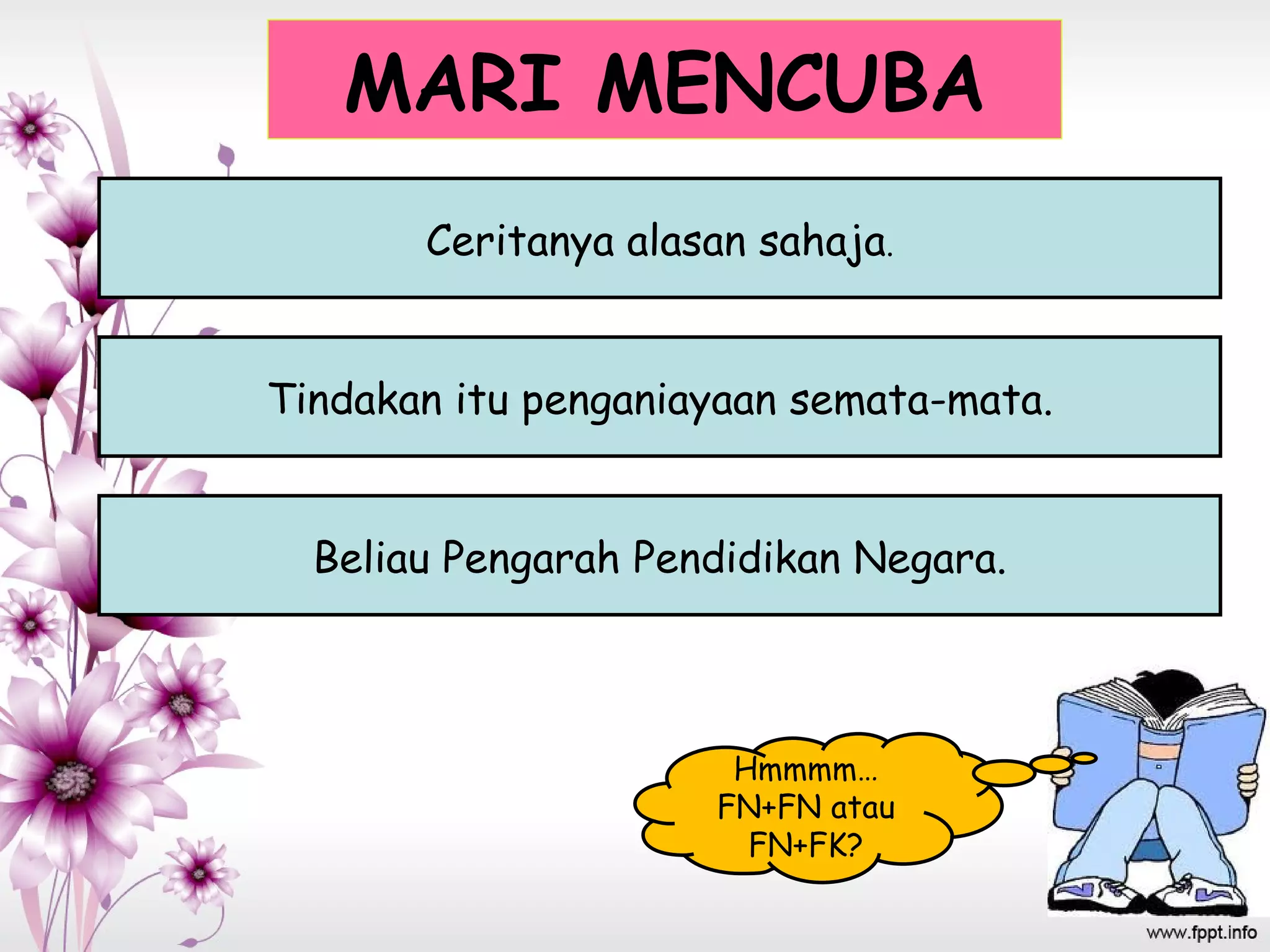 Ayat (pola dasar fn+fn dan fn+fk) | PPT