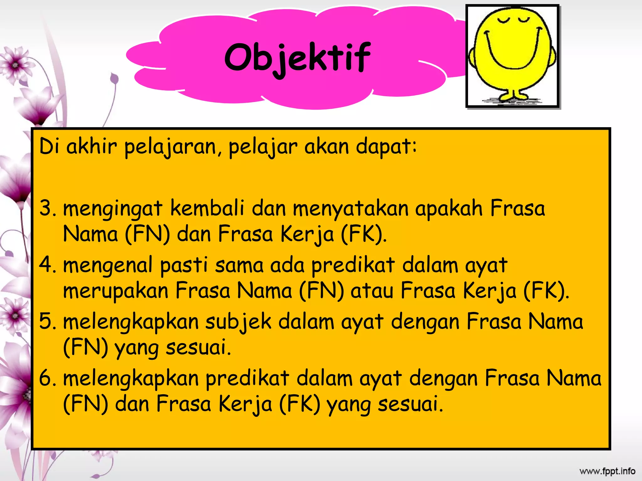 Ayat (pola dasar fn+fn dan fn+fk) | PPT