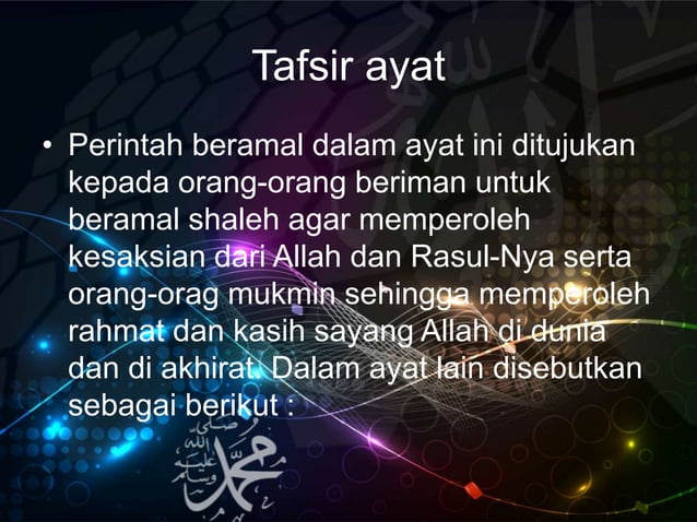 Ayat qur’an dan hadis tentang taat, kompetisi | PPT