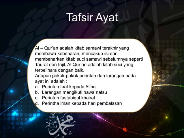 Ayat qur’an dan hadis tentang taat, kompetisi | PPT