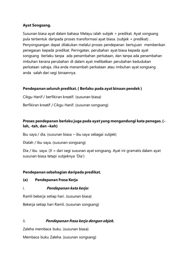 Ayat songsang 2 | PDF