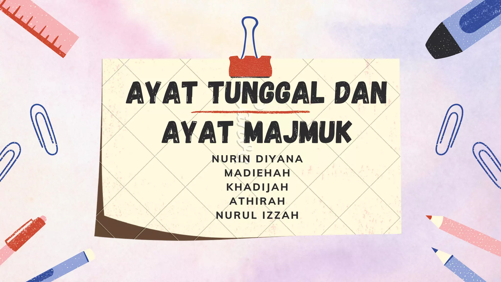 Ayat Tunggal Dan Ayat Majmuk Pdf