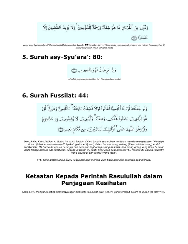 Ayatul syifa' | DOCX