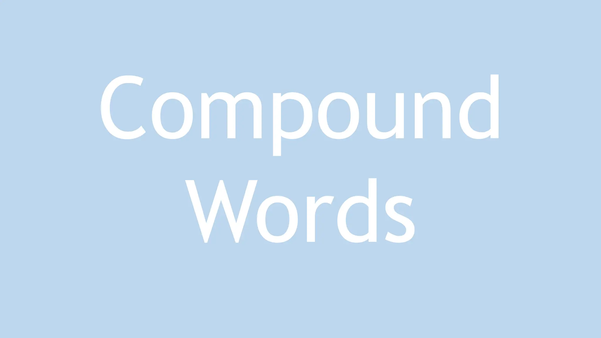Compound words | PPTX
