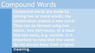 Compound words | PPTX