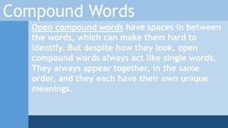 Compound words | PPTX