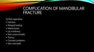 Mandibular fracture and its Management | PPTX