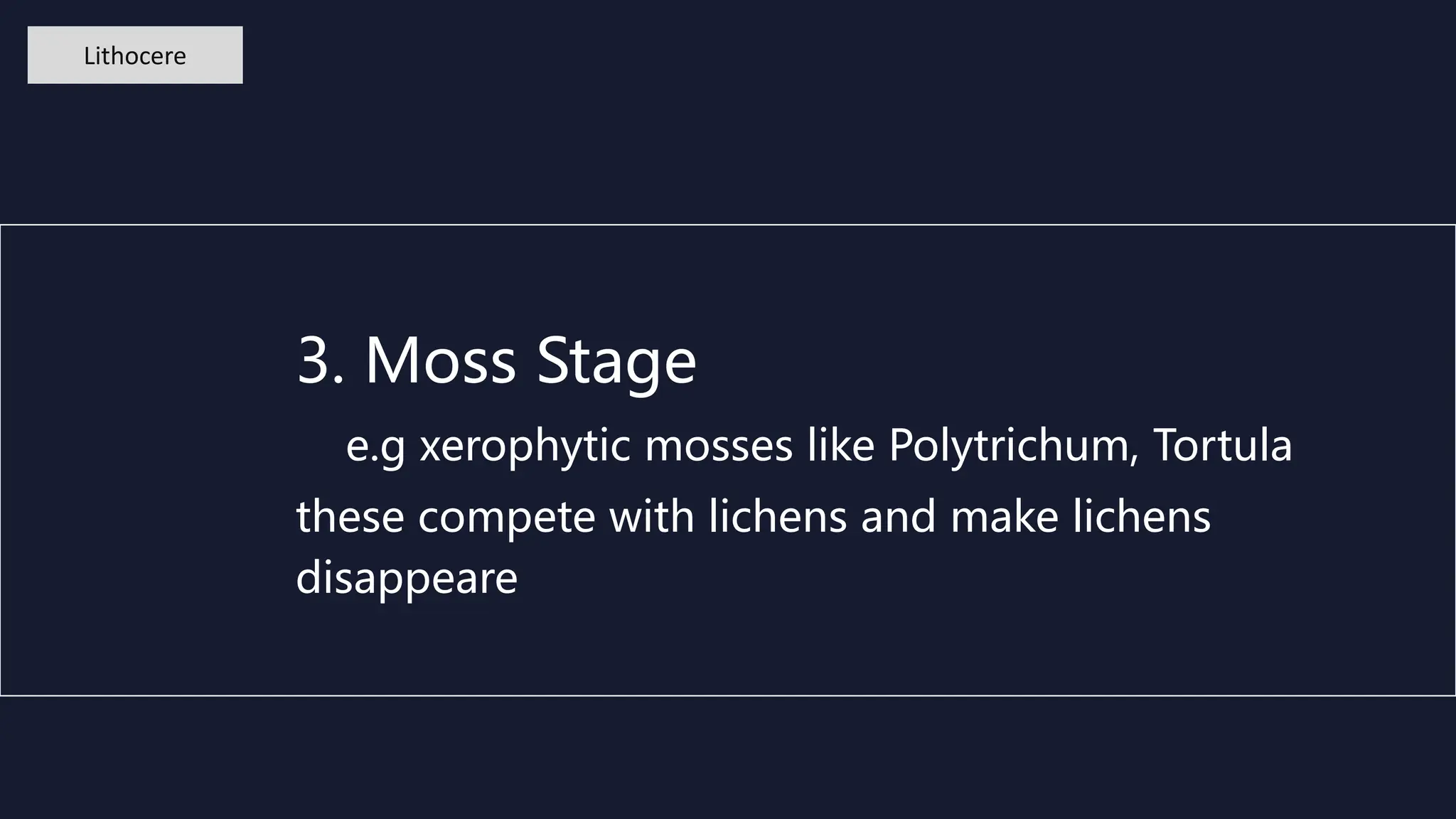 Succession(Hydrocere,lithocere,psammosere and heterotrophic succession ...
