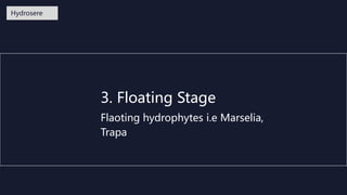 Succession(Hydrocere,lithocere,psammosere and heterotrophic succession ...