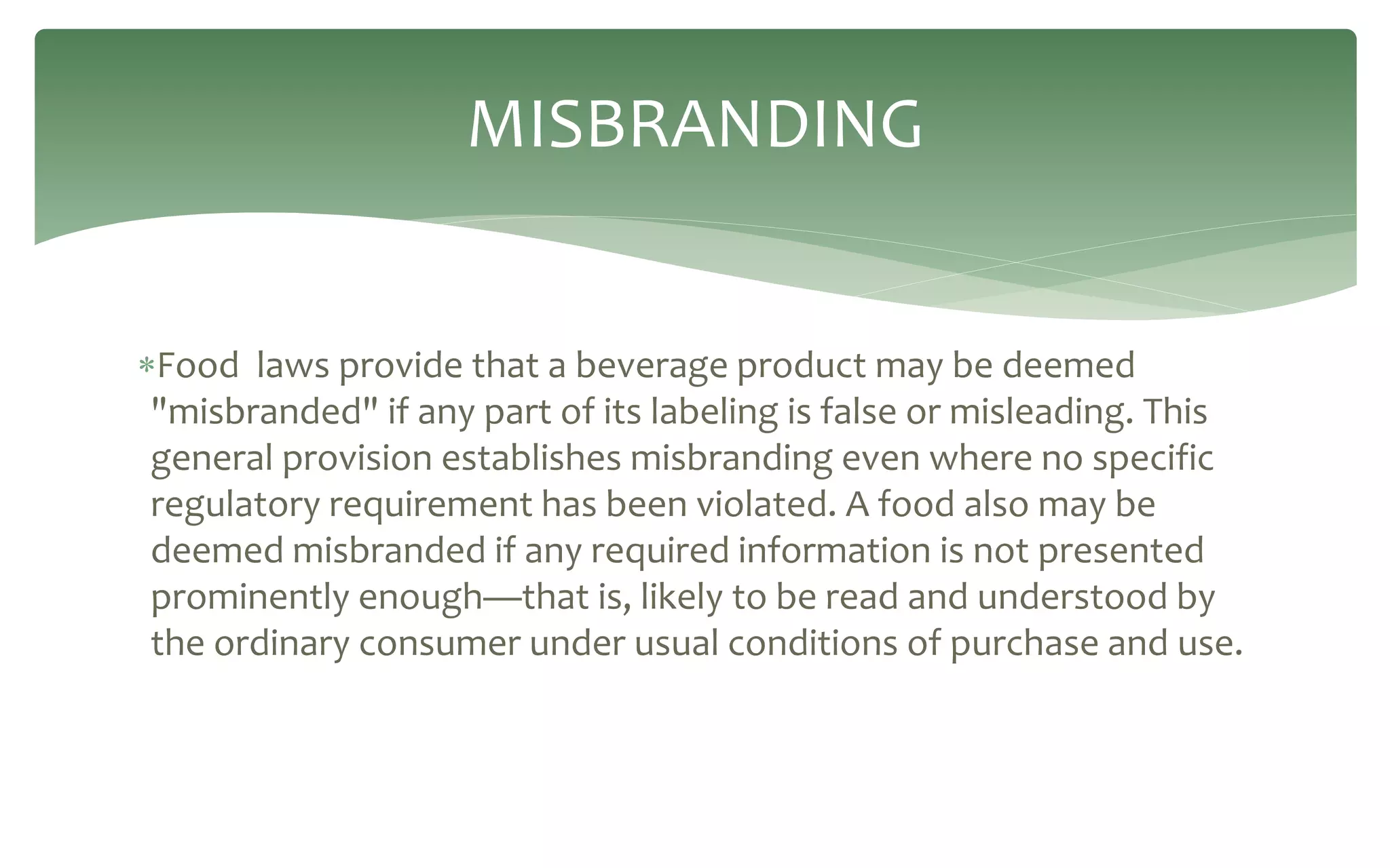Beverage Labelling | PPTX