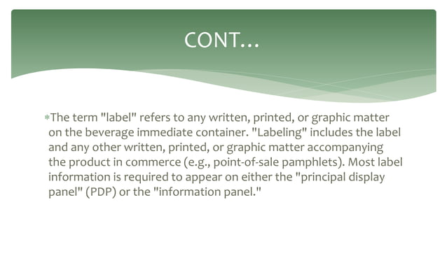 Beverage Labelling | PPT