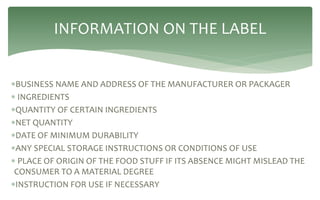 Beverage Labelling | PPTX
