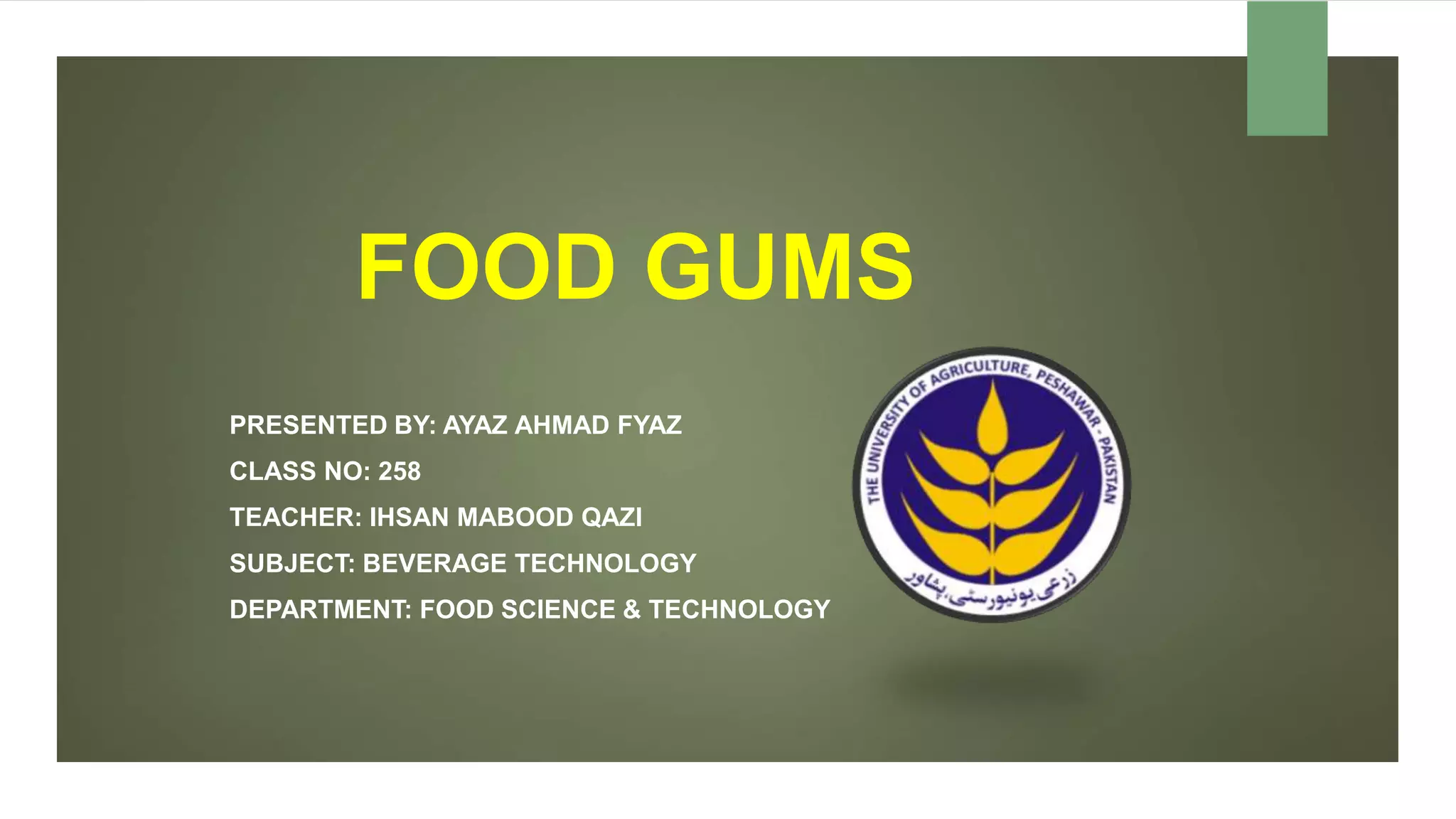 Food Gums | PPTX