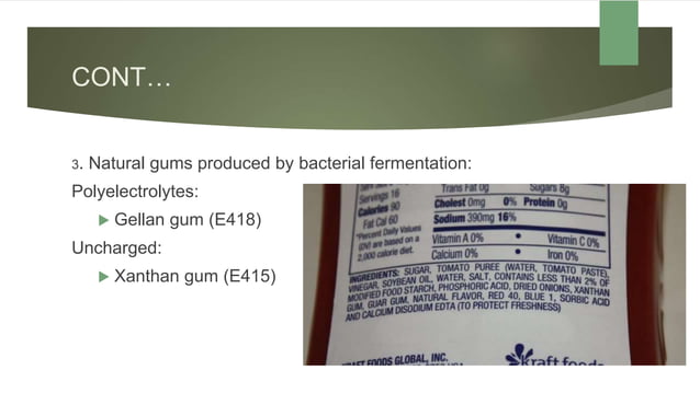 Food Gums | PPTX | Chemistry | Science