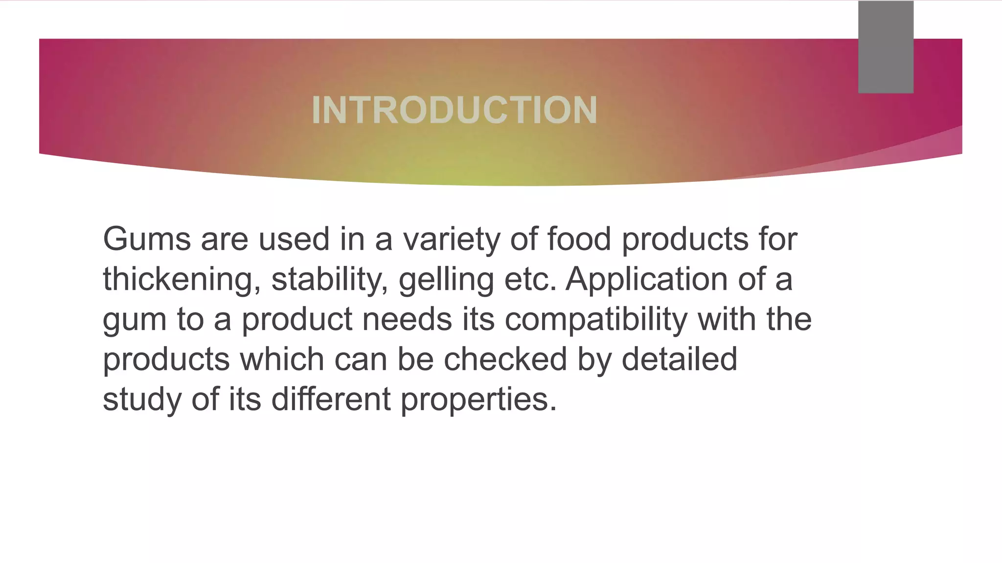 Application of food Gums | PPTX