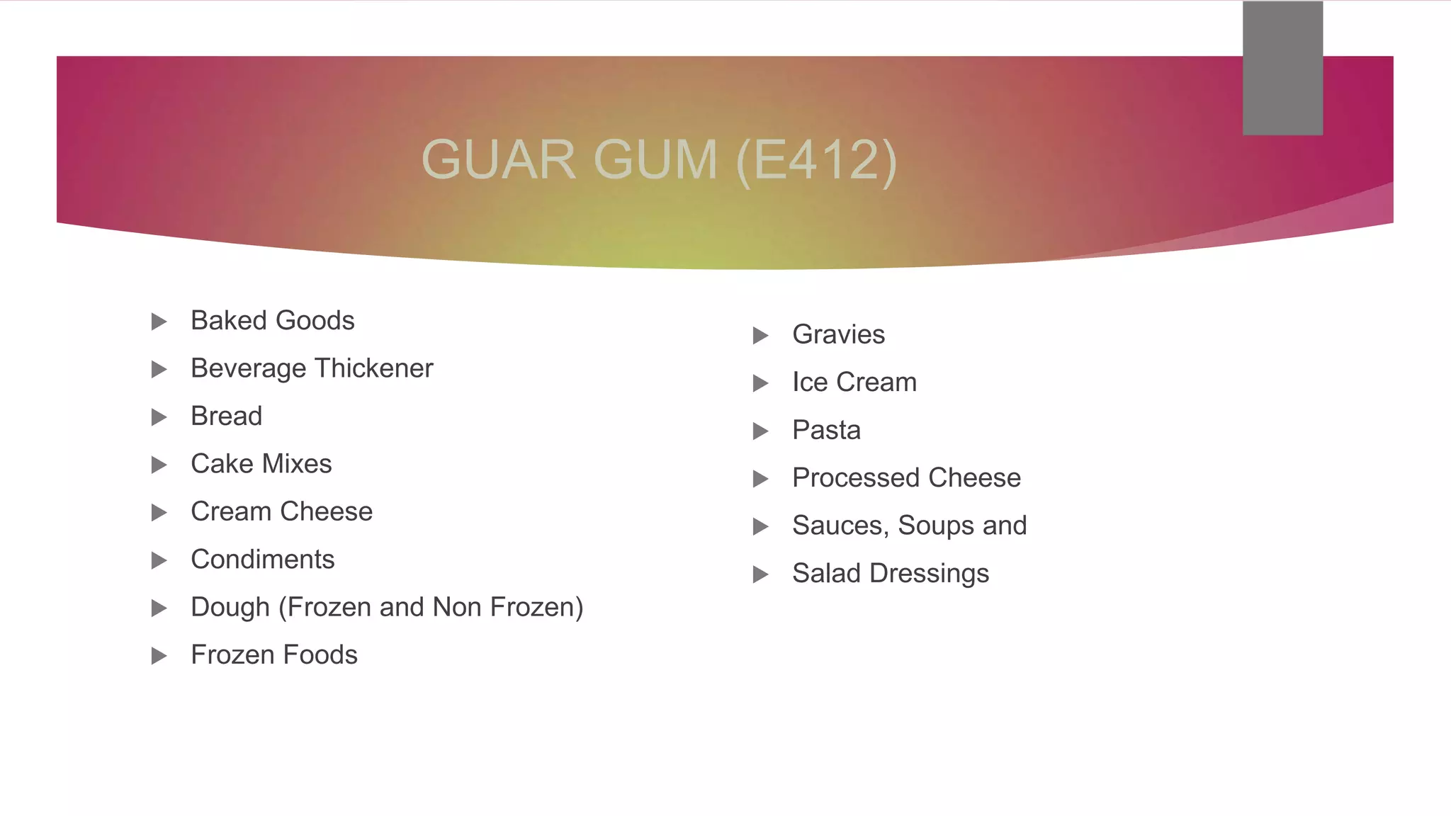 Application of food Gums | PPT