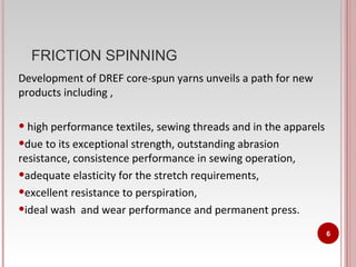 FRICTION SPINNING TECHNOLOGY, (M.S) | PPT