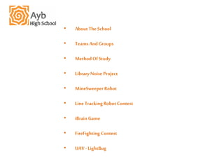 Ayb School Robotics Presentation | PPTX