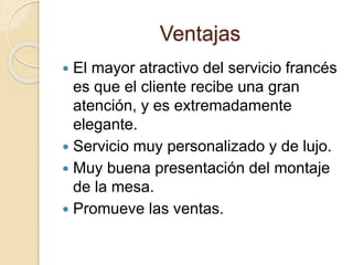 servicio frances | PPTX