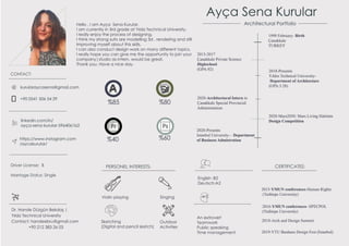 AYCA SENA KURULAR| ARCHİTECTURAL PORTFOLİO | PDF