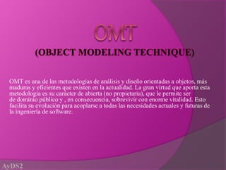 Analisis y Diseño de Sistemas 2-Metodologia OMT | PPTX