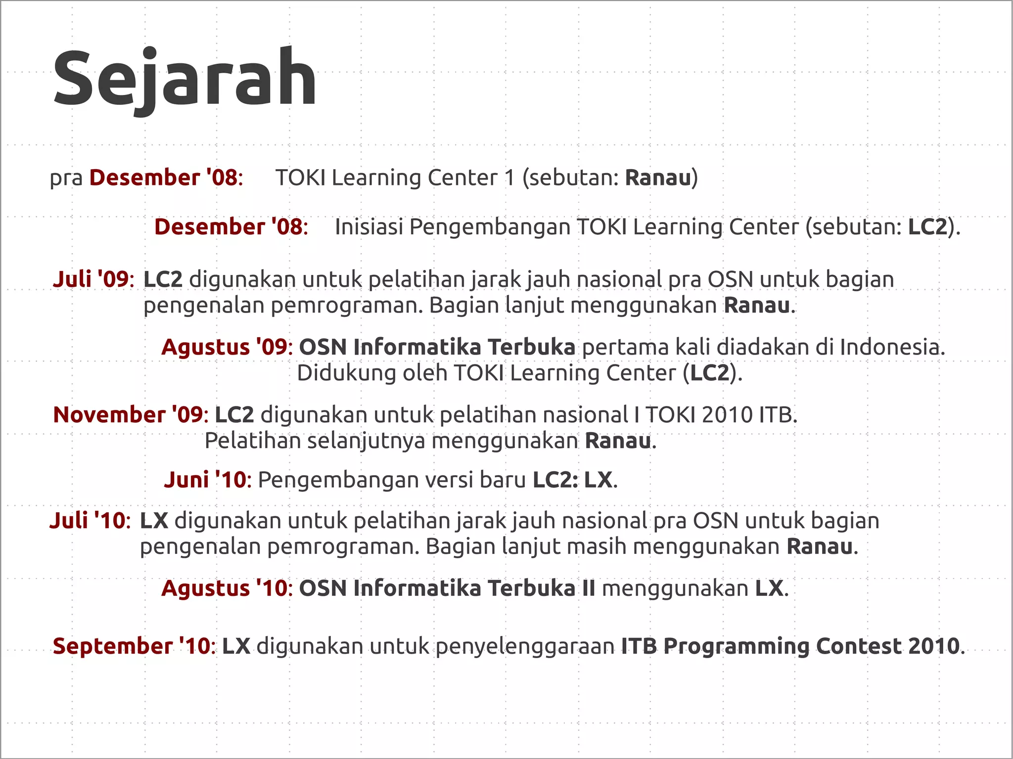 Setahun TOKI Learning Center | PDF