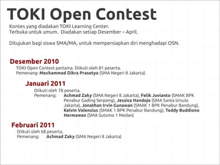 Setahun TOKI Learning Center | PDF