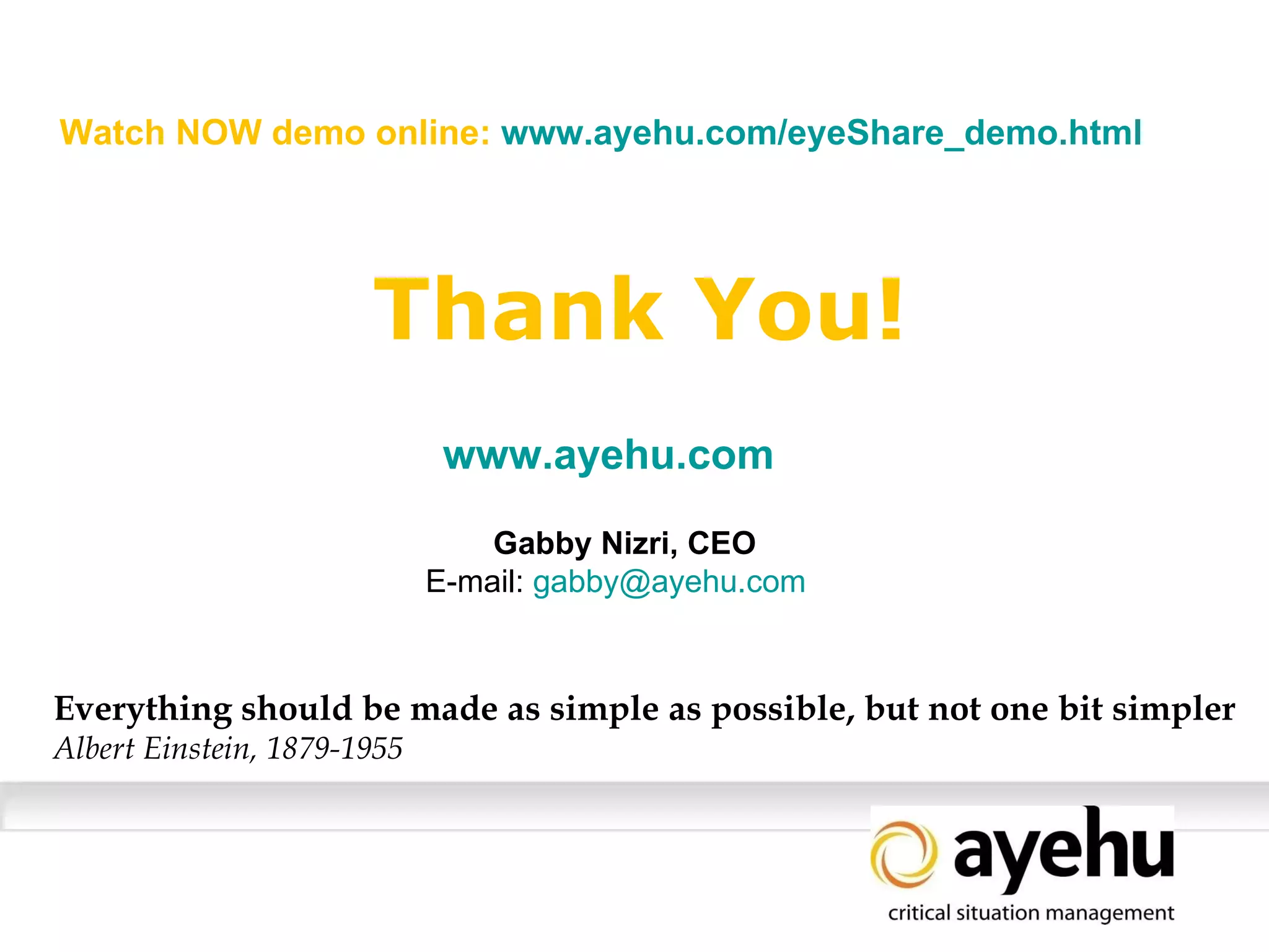 Ayehu eyeShare Overview | PPT