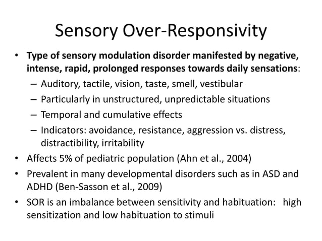 Ayelet Ben Sasson - Sensory Over-Responsivity and OCD | PPT