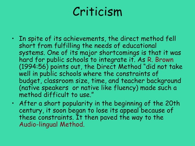 Direct Method (DM) of Language Teaching | PPT | Education