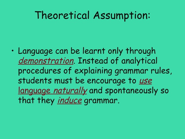 Direct Method (DM) of Language Teaching | PPT | Education